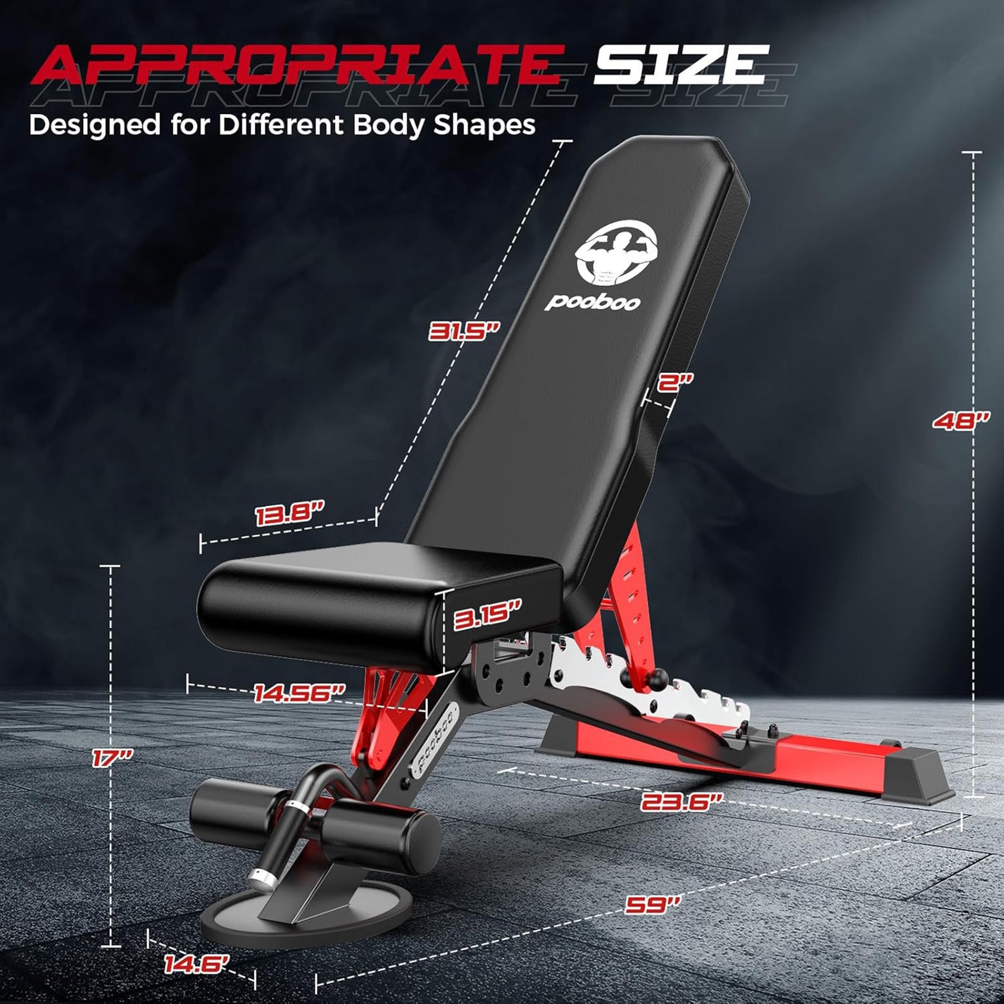 Pooboo Adjustable Weight Bench – POOBOO