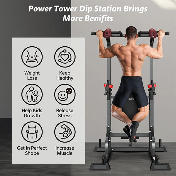 Multifunction Power Tower Dip Station – POOBOO